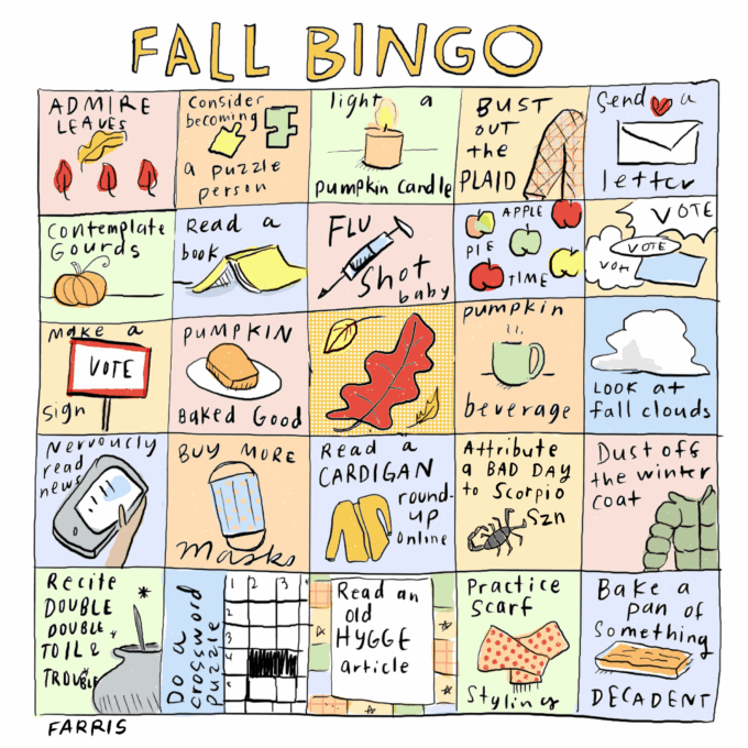 Fall Bingo | Cup of Jo